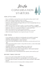 50+ Winter Conversation Starters to Keep Your Family Talking All Season ...